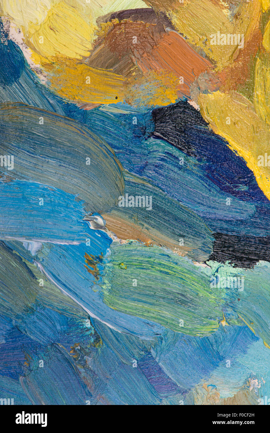 Oil painting on canvas. Abstract brushstroke colorful background Stock ...