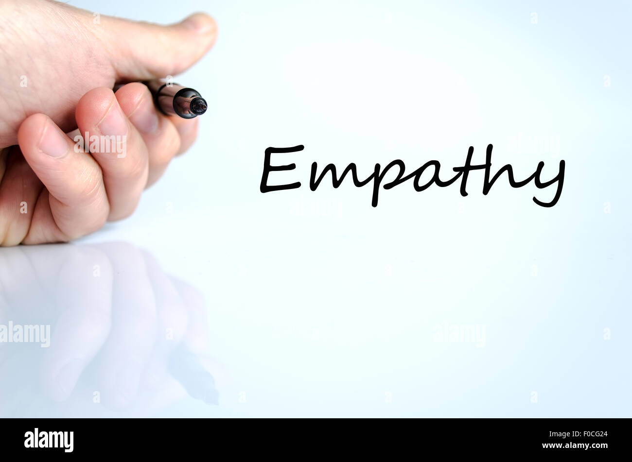 Empathy text concept isolated over white background Stock Photo - Alamy