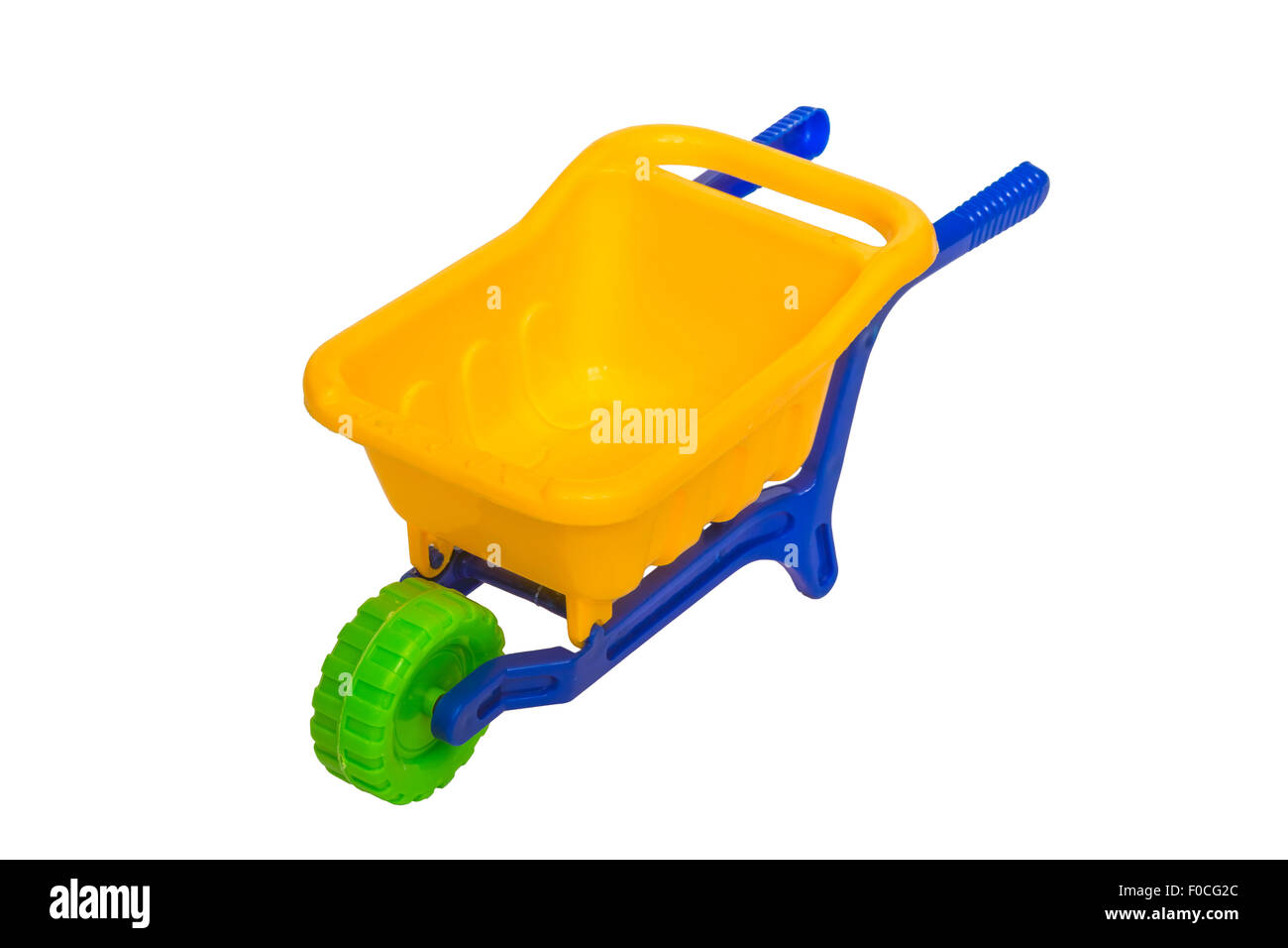 Toy 1 wheel 3 color small dumper Stock Photo - Alamy