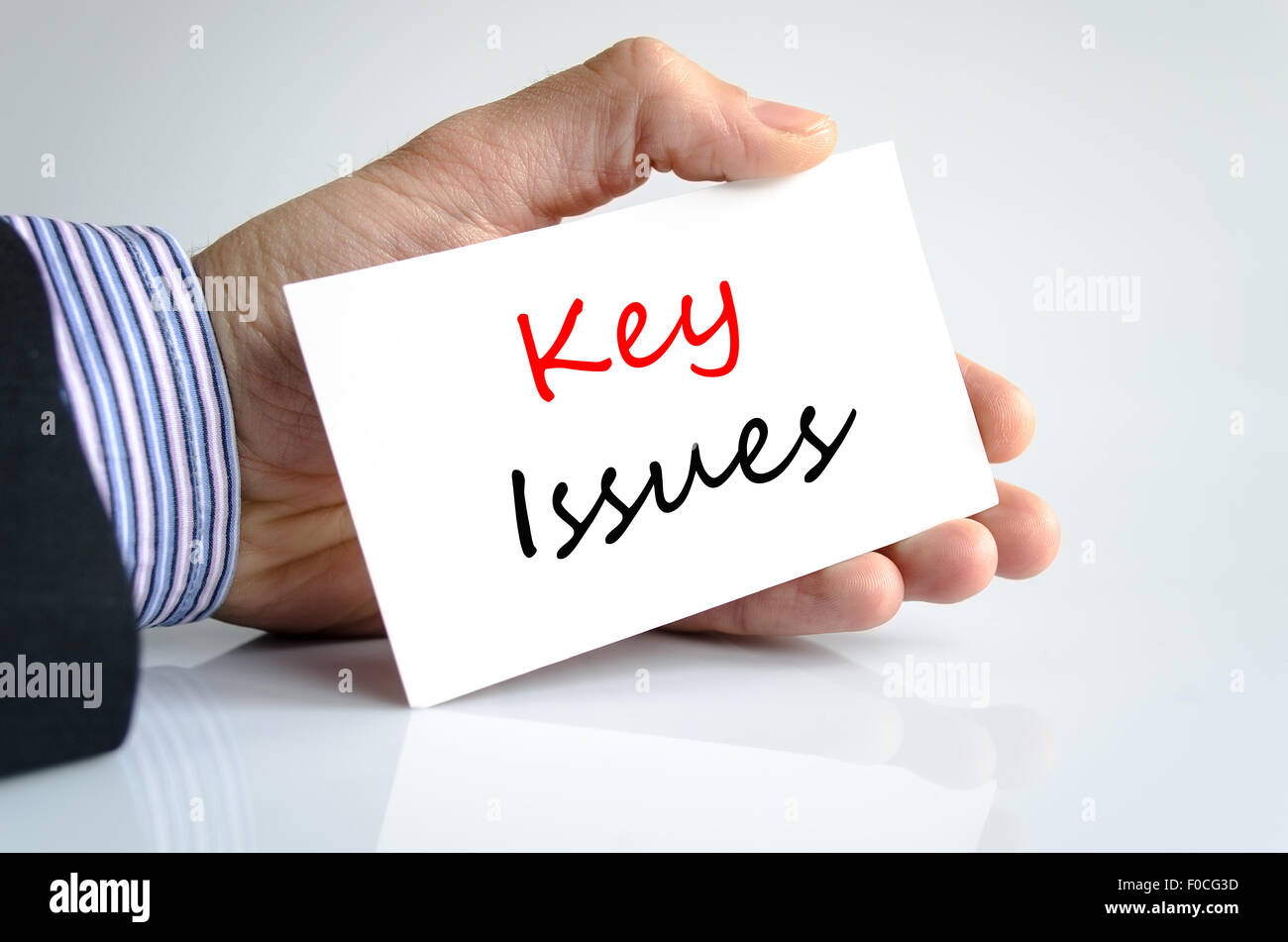 Key issues text concept isolated over white background Stock Photo - Alamy