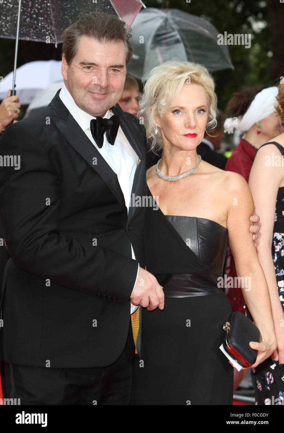 London, UK. 11th August, 2015. Brendan Coyle and Joy Harrison BAFTA Tribute to Downton Abbey, at ...