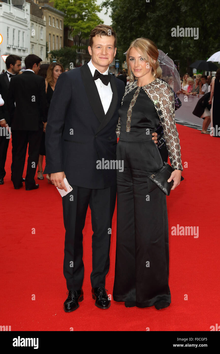 London, UK. 11th August, 2015. Ed Speleers and Asia Macey at the BAFTA ...