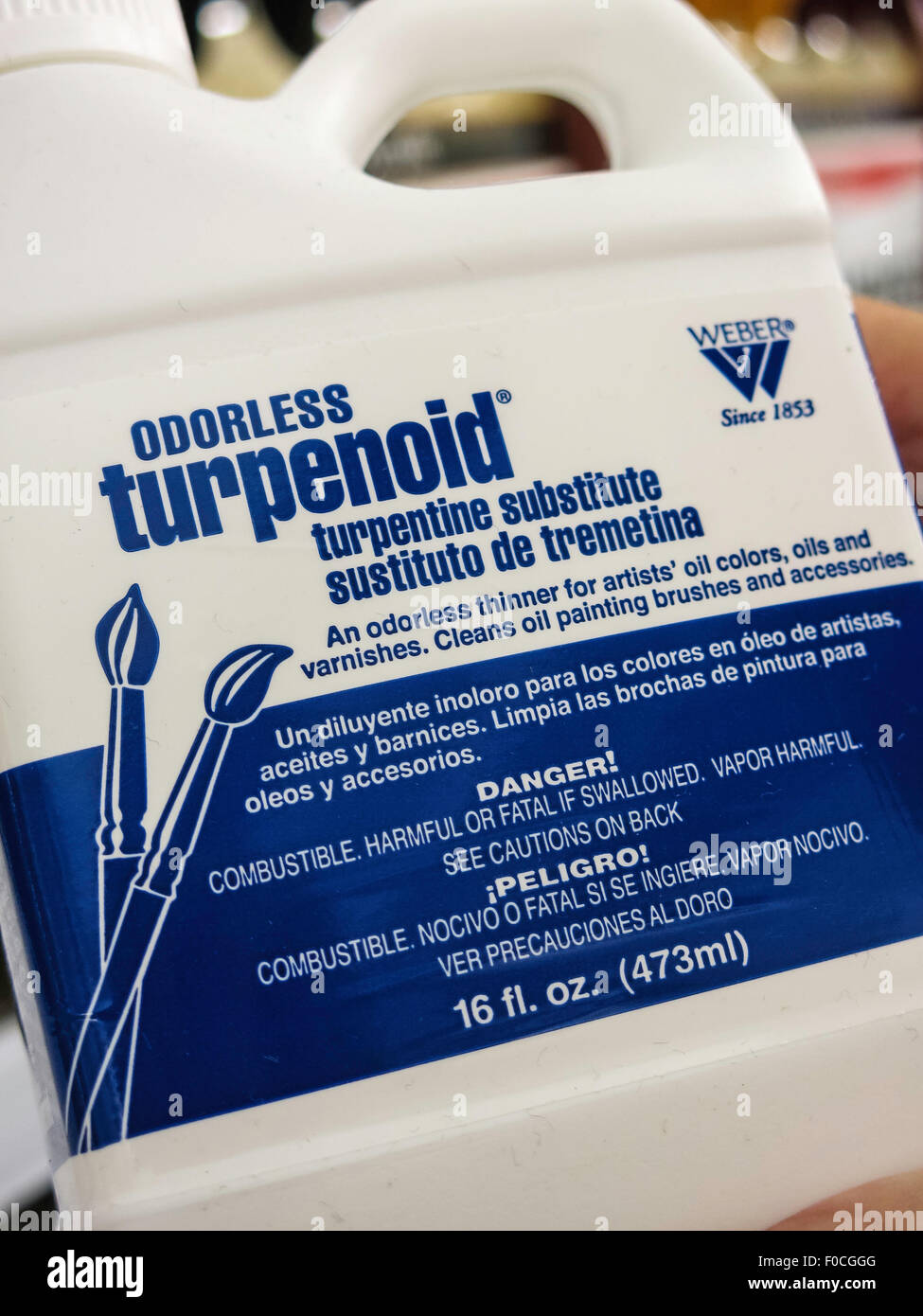 Turpenoid in Art Supply Store, USA Stock Photo - Alamy