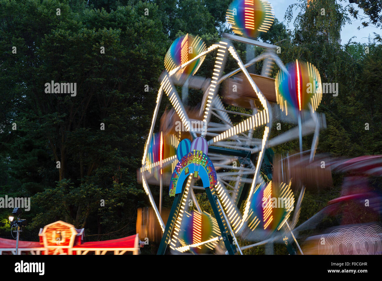 Victorian Gardens, Carnival Rides in Central Park, NYC Stock Photo - Alamy