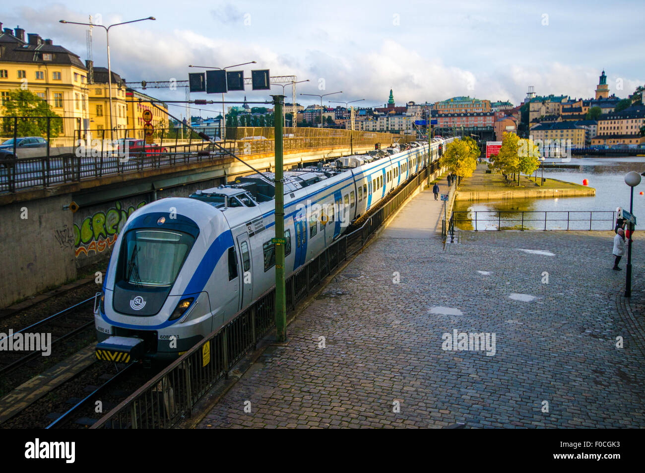 Train in Stockholm Stock Photo - Alamy