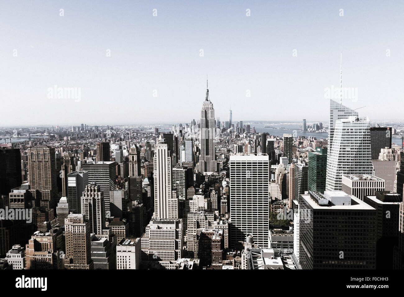 View from Top of the Rock Observation Deck, Rockefeller Center, NYC ...