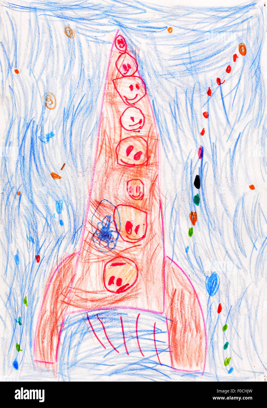 Space rocket childrens drawing hi-res stock photography and images - Alamy