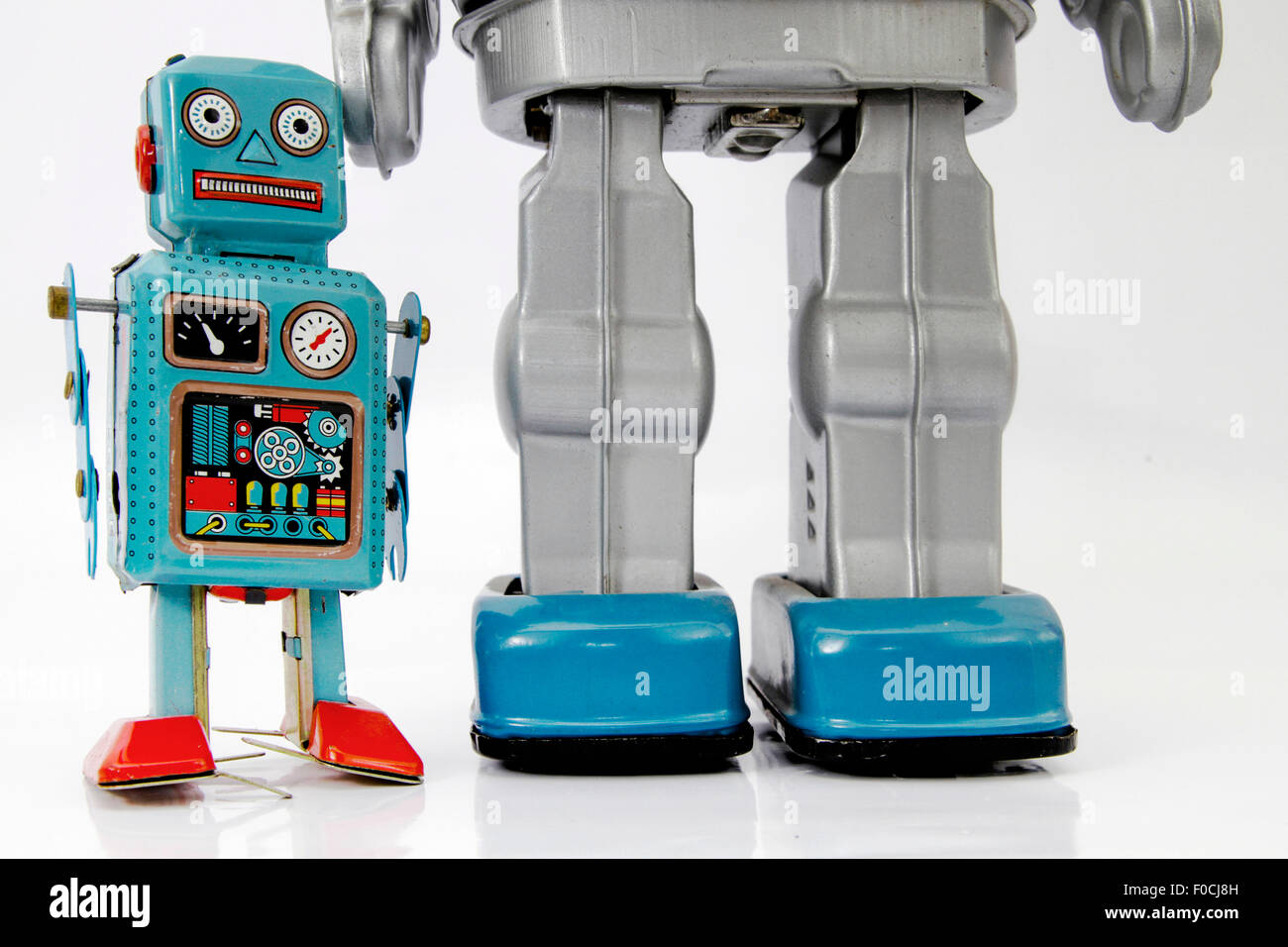 father son robot toys Stock Photo - Alamy