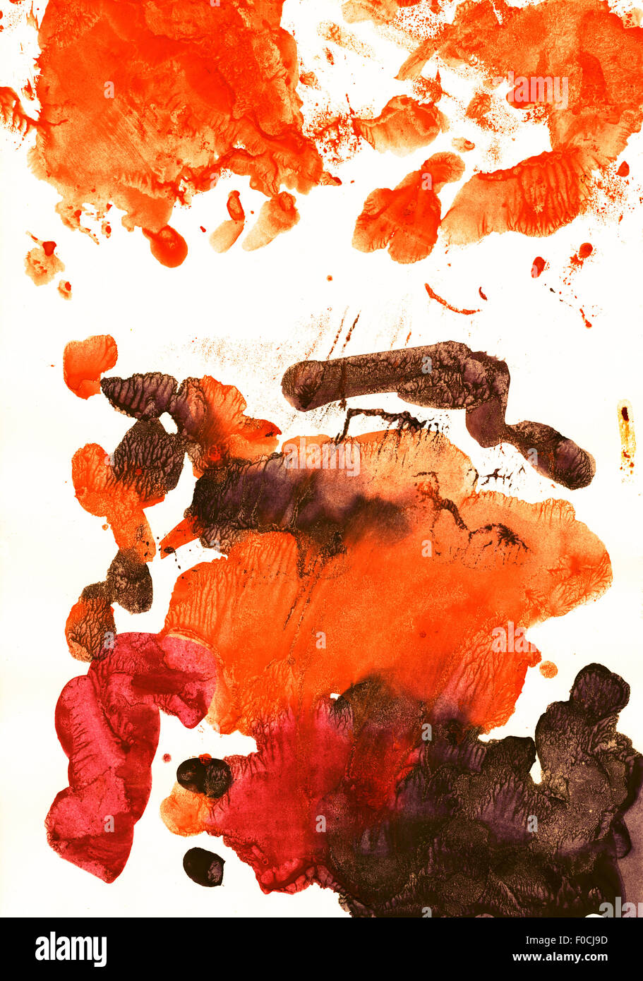 Abstract red and brown background from watercolor Stock Photo - Alamy