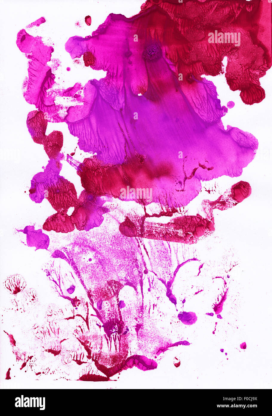 Abstract violet and maroon background from watercolor Stock Photo - Alamy