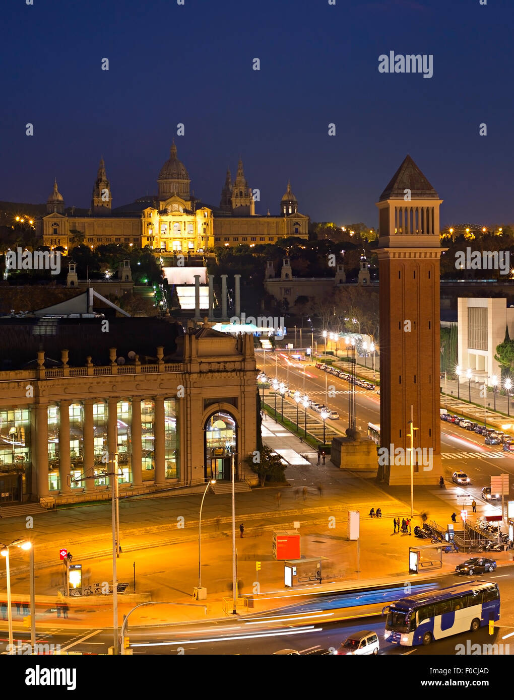 Barcelona spain view city mountain hi-res stock photography and images ...