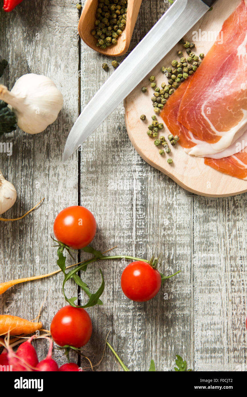 Fresh food on the table Stock Photo - Alamy