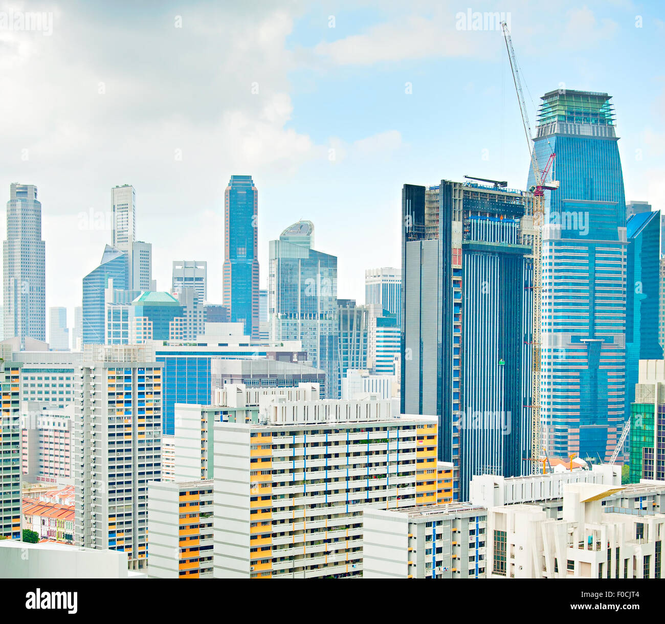 Skyline of density Singapore Downtown Core in the day Stock Photo - Alamy