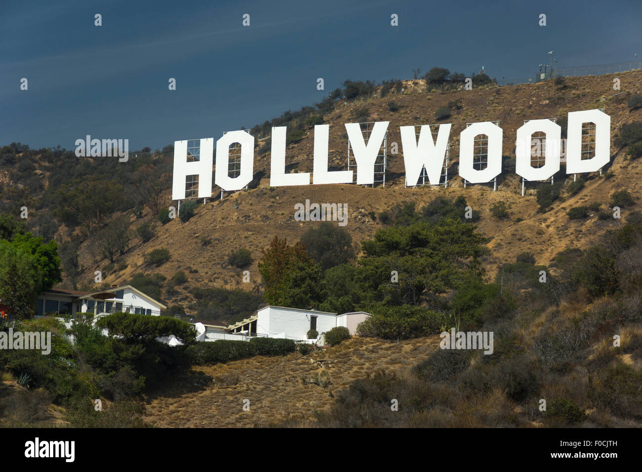 HOLLYWOOD SIGN MOUNT LEE HOLLYWOOD HILLS LOS ANGELES CALIFORNIA USA ...