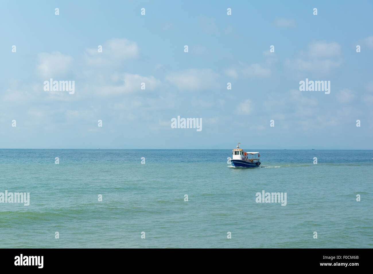 view of the beautiful walking ship floating by sea Stock Photo - Alamy