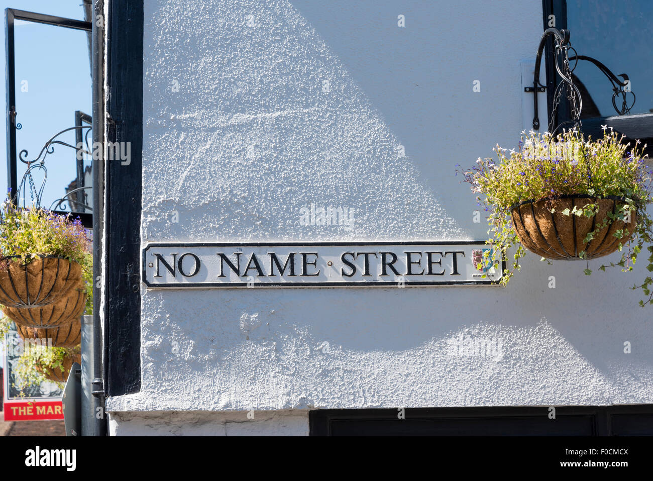 No Name Street sign in Sandwich, Kent Stock Photo - Alamy