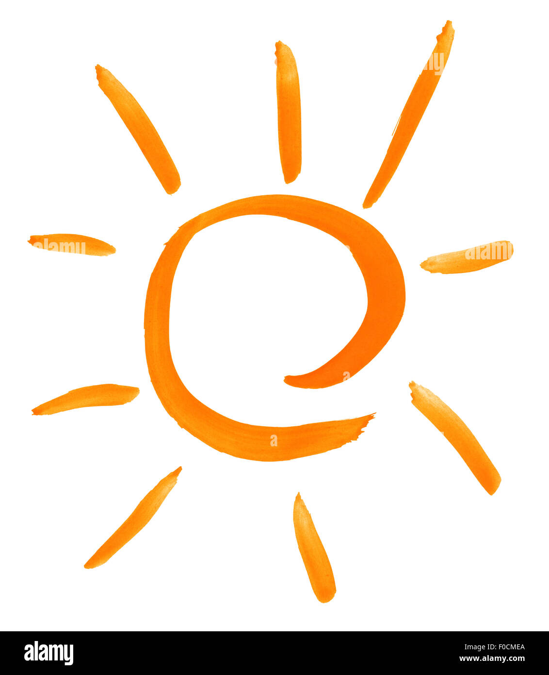 Sun symbol drawing on Cut Out Stock Images & Pictures - Alamy