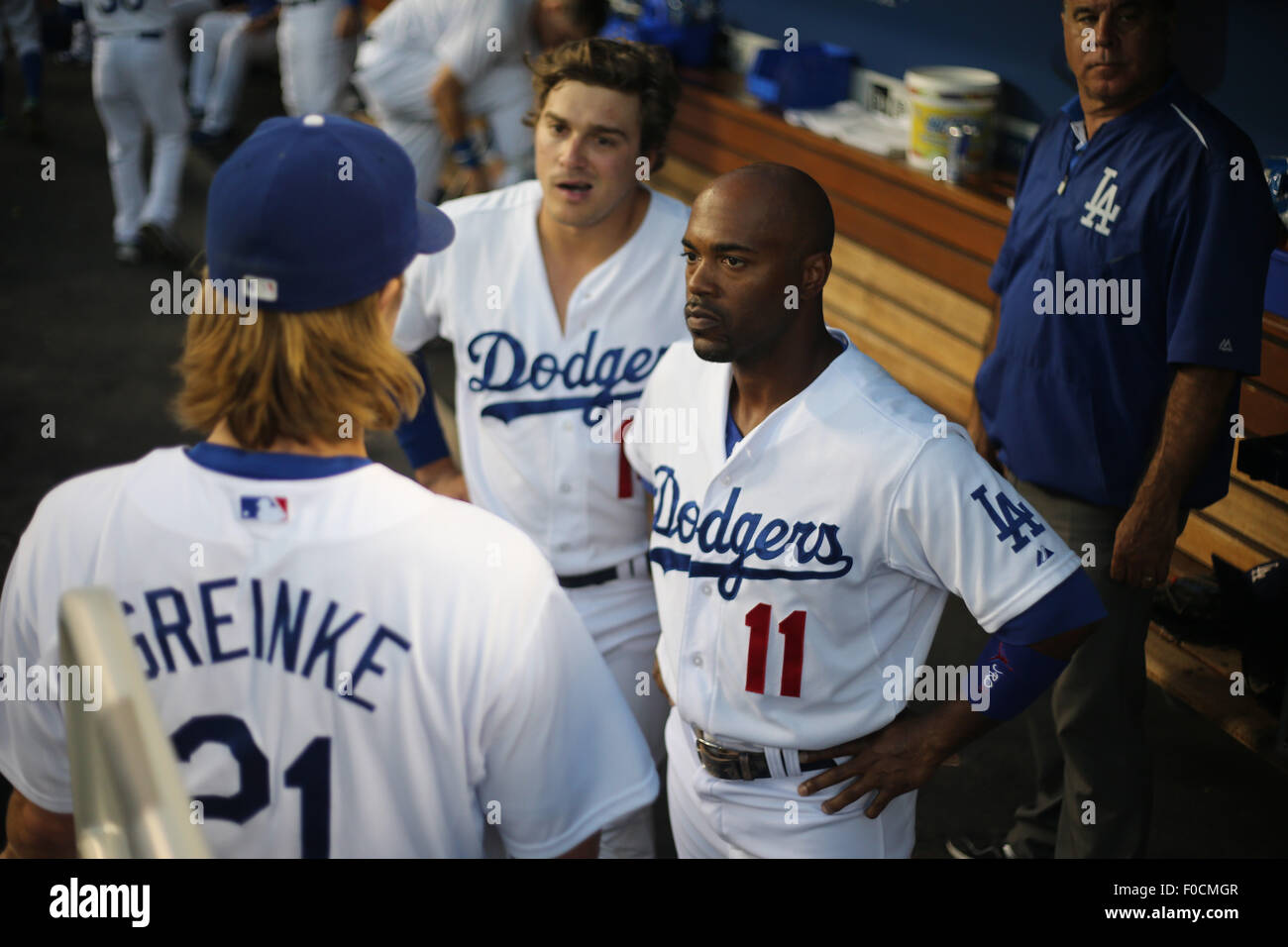 Los Angeles, CA, USA. 11th Aug, 2015. Los Angeles Dodgers shortstop ...