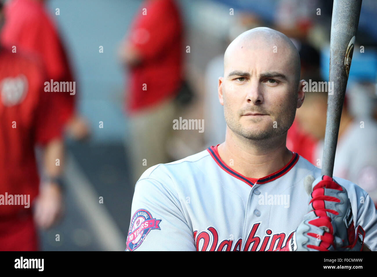 Los Angeles, CA, USA. 11th Aug, 2015. Washington Nationals first ...