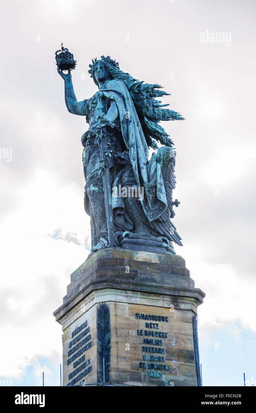 Statue germania niederwalddenkmal niederwald monument hi-res stock ...