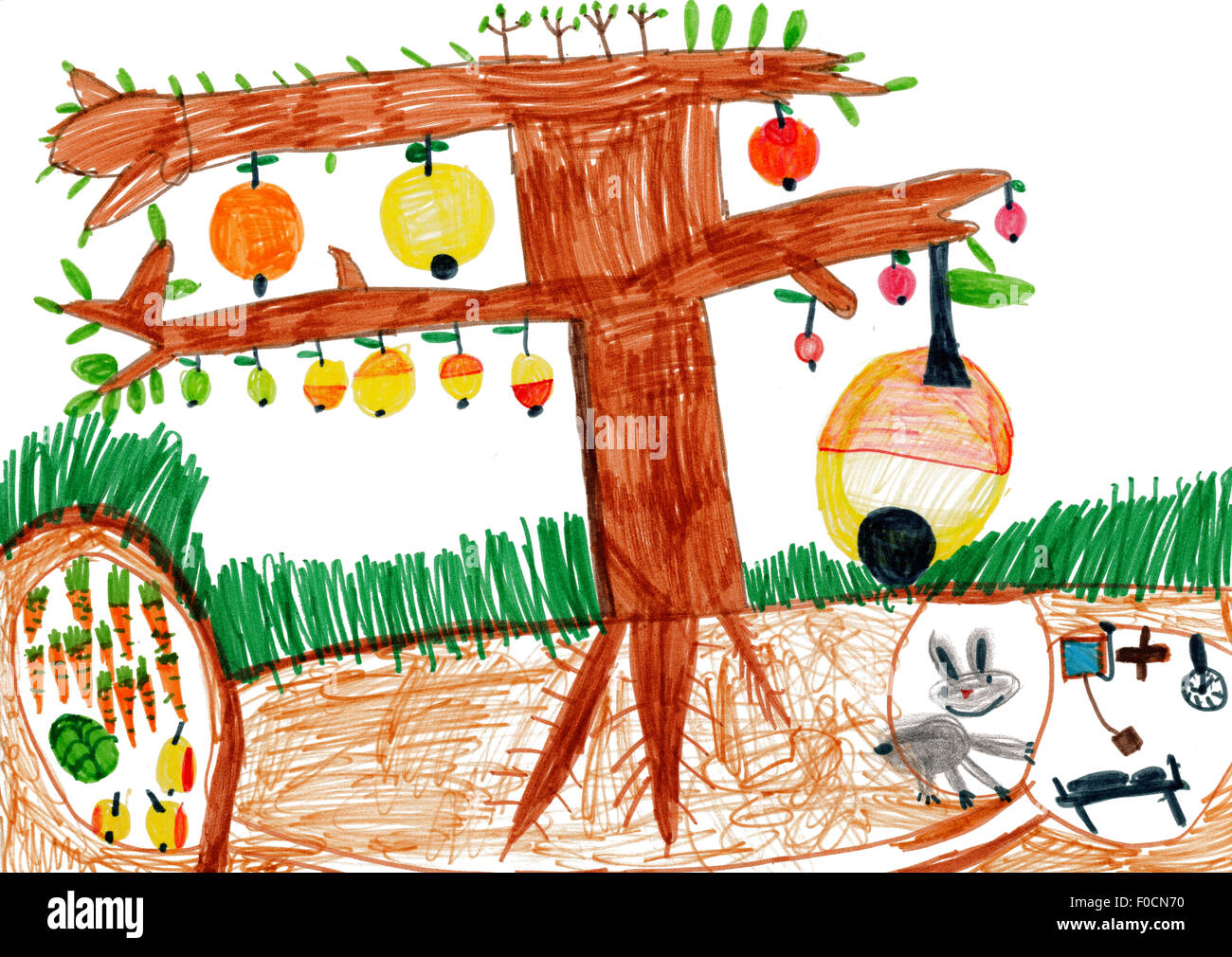 Rabbit hole drawing hi-res stock photography and images - Alamy