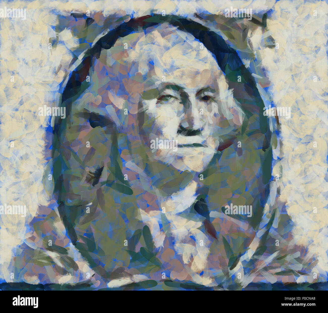 Portrait George Washington (1732 - 1799), first president of the United ...