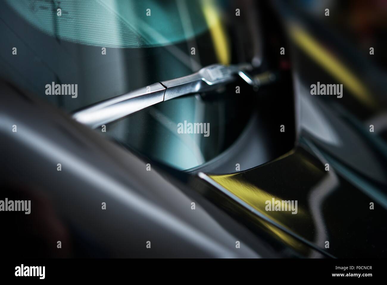 Car Windshield Wiper Closeup Photo. Car Equipment Stock Photo - Alamy