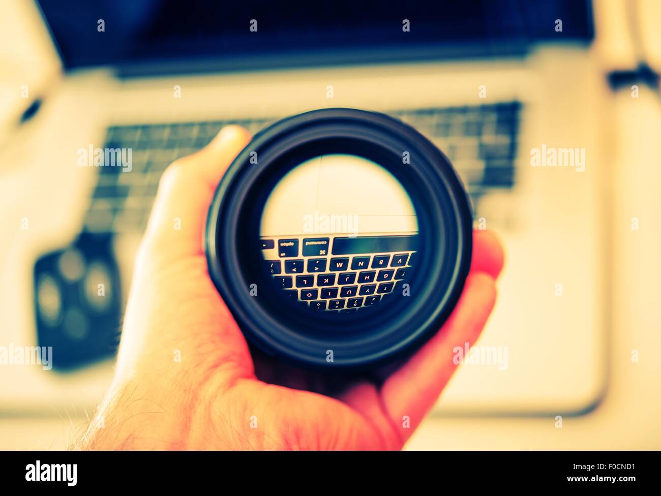 Digital Photography Lens Cleaning. 35mm Lens Check Stock Photo - Alamy