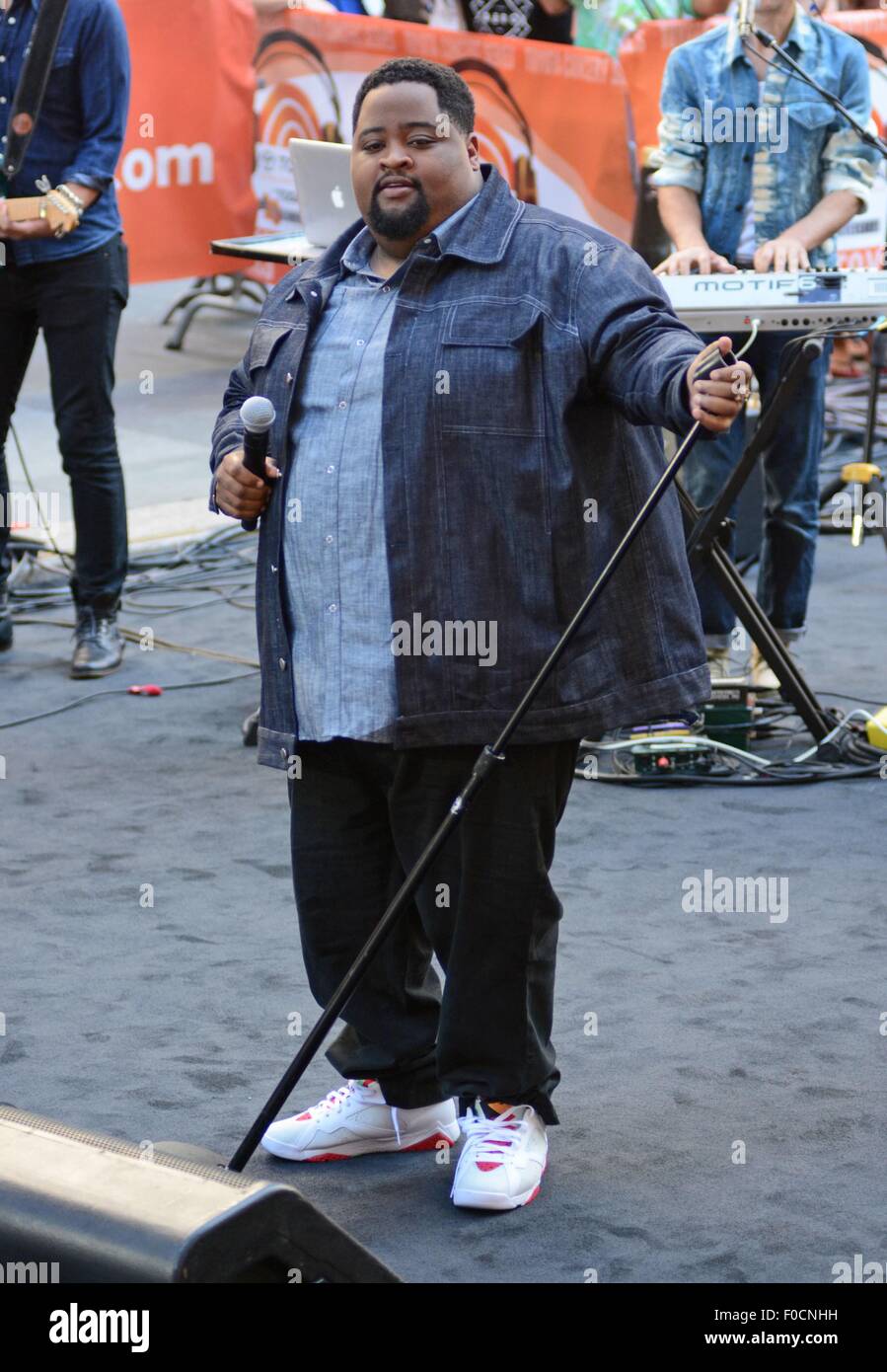 New York, NY, USA. 12th Aug, 2015. Gamal LunchMoney Lewis on stage for ...