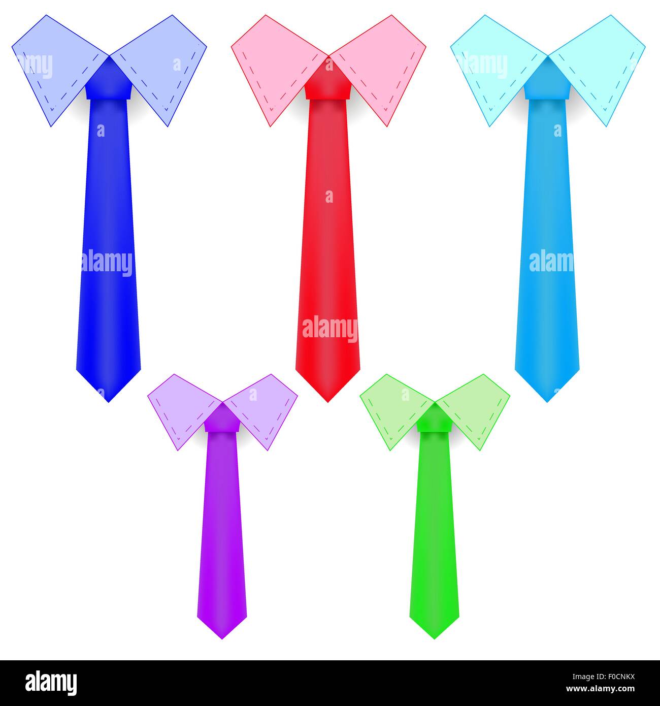 Red ties Stock Vector Images - Alamy