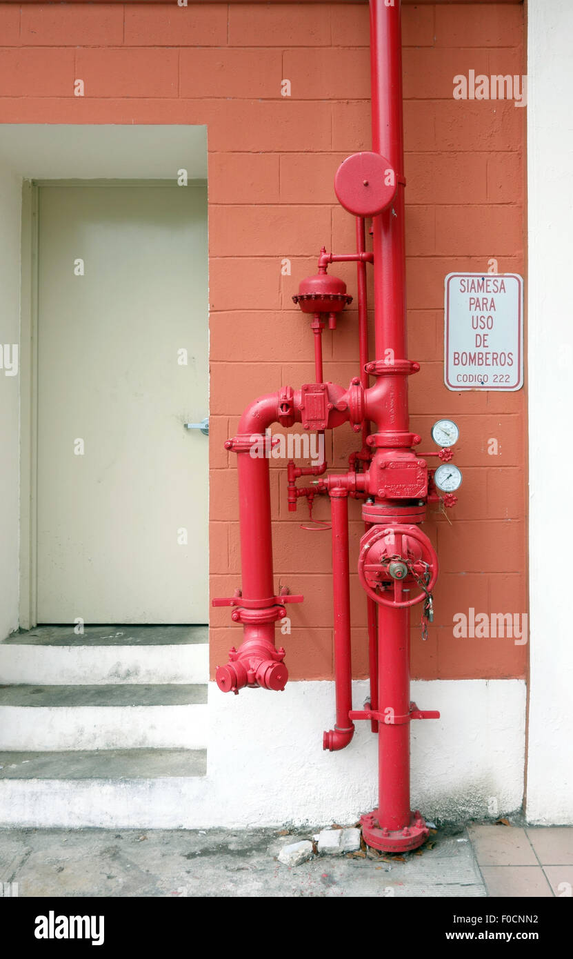 Red fire hydrant San German Puerto Rico Stock Photo - Alamy