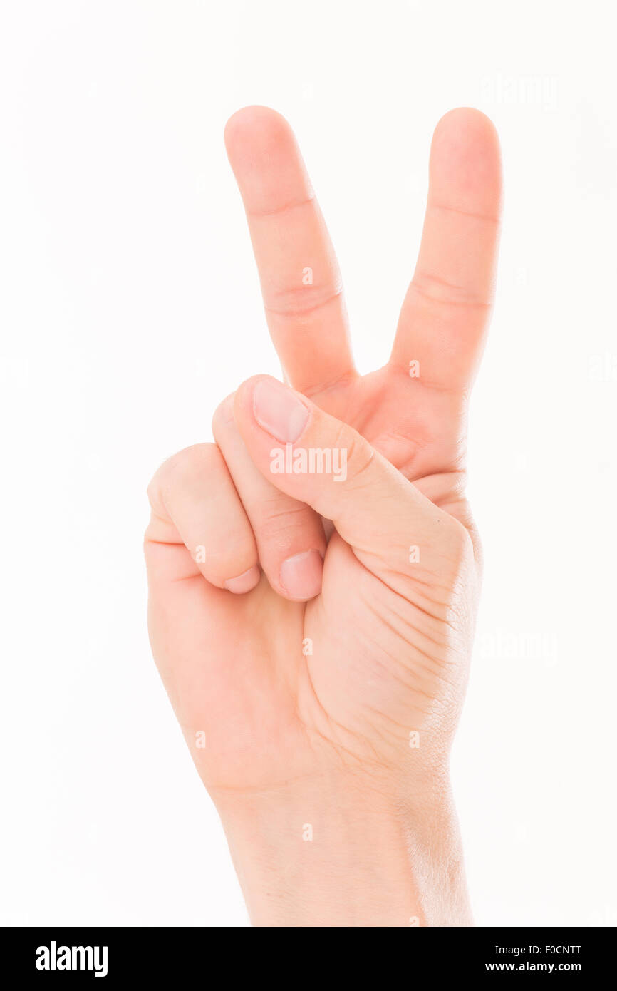 Hand of victory hi-res stock photography and images - Alamy