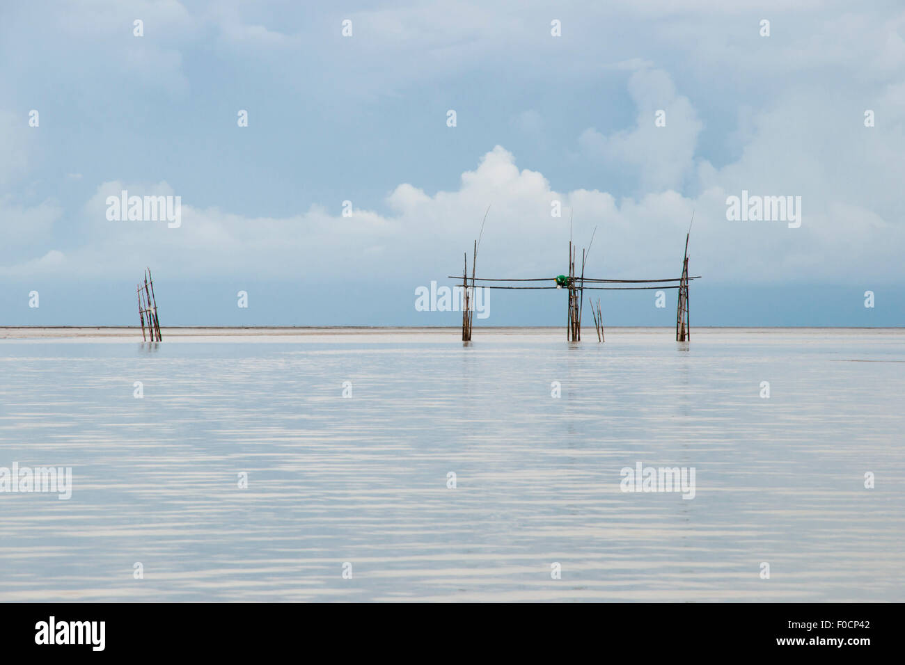 Fishing Stakes - Borneo - Malaysia Stock Photo - Alamy