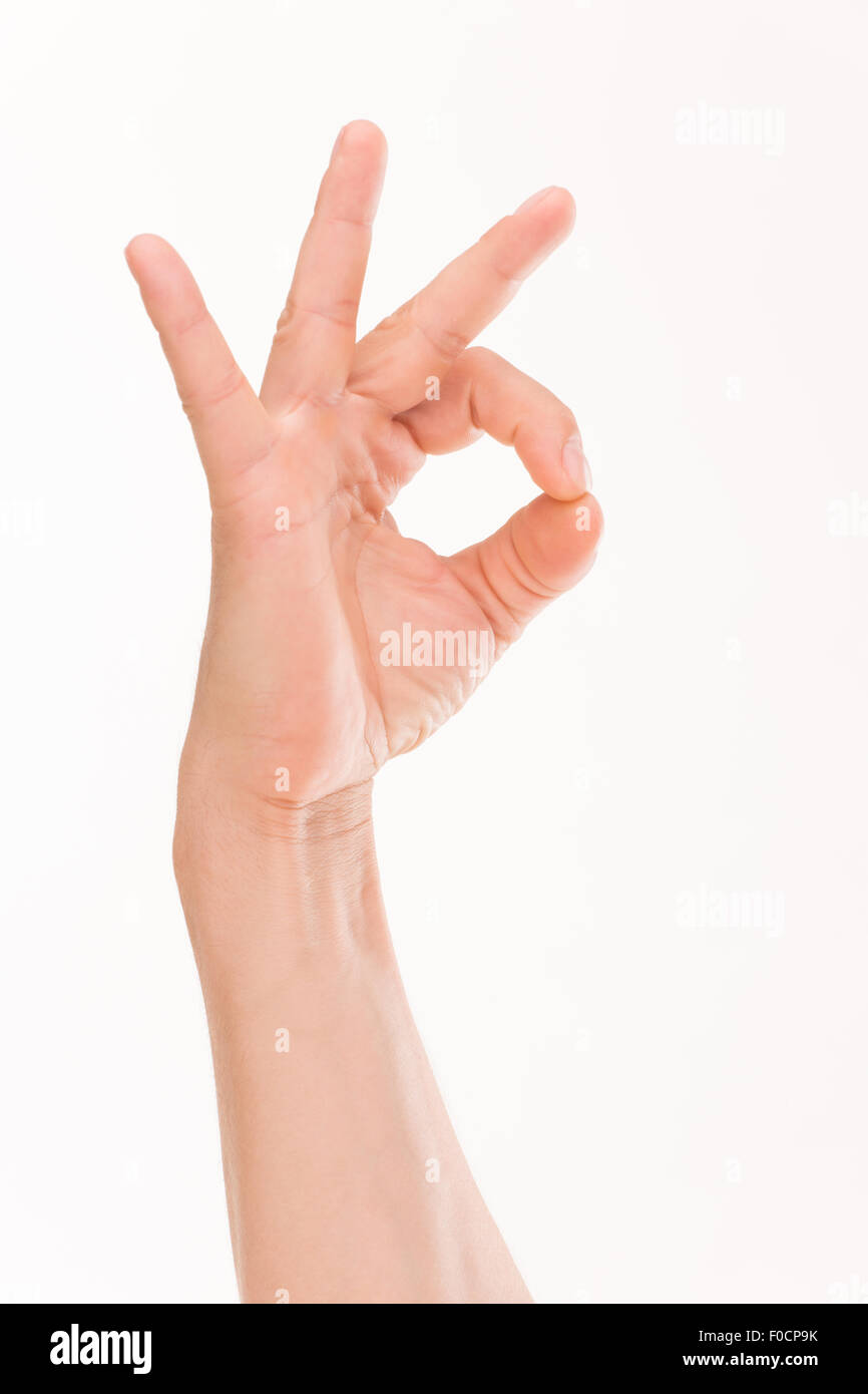 Hand gesture okay hi-res stock photography and images - Alamy