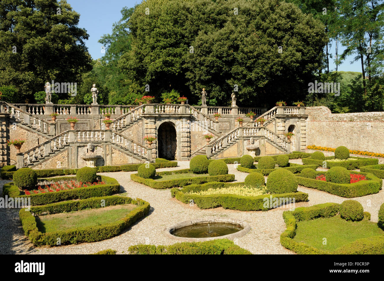 The flower garden at the Villa Torrigiani, a Tuscan historic villa ...