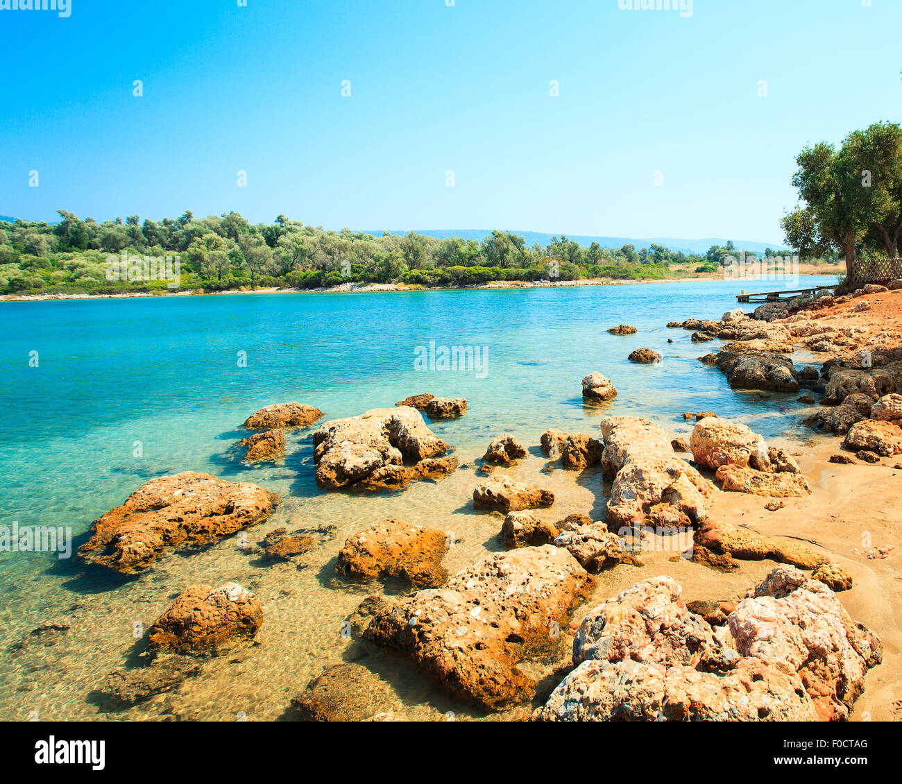 coastal landscape on Cleopatra's island Stock Photo - Alamy