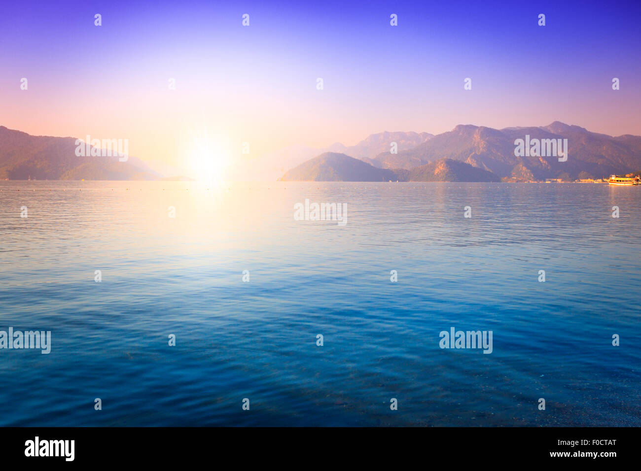 amazing golden sunset Stock Photo - Alamy
