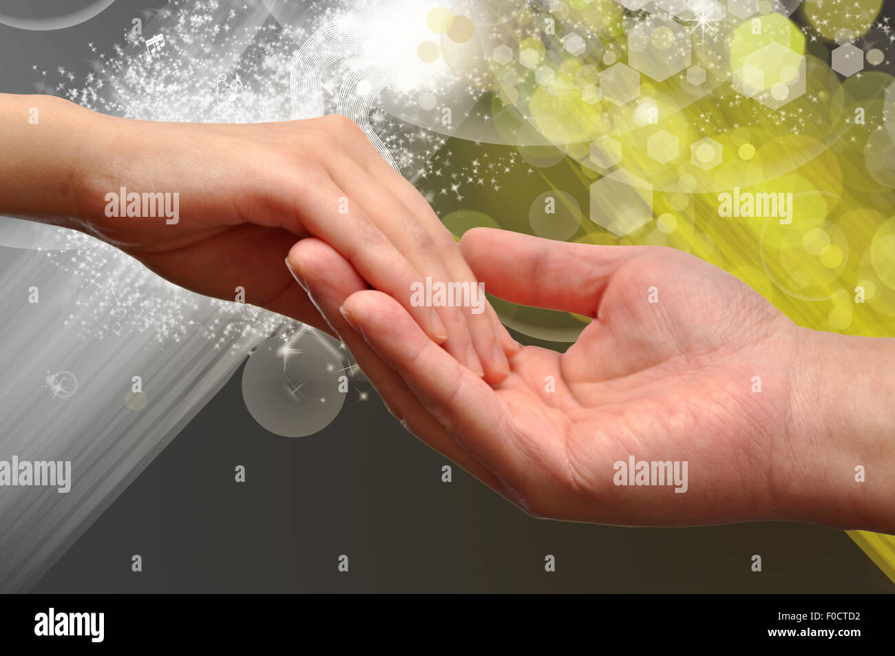 Asking for dancing; Macro hand gesture Stock Photo - Alamy