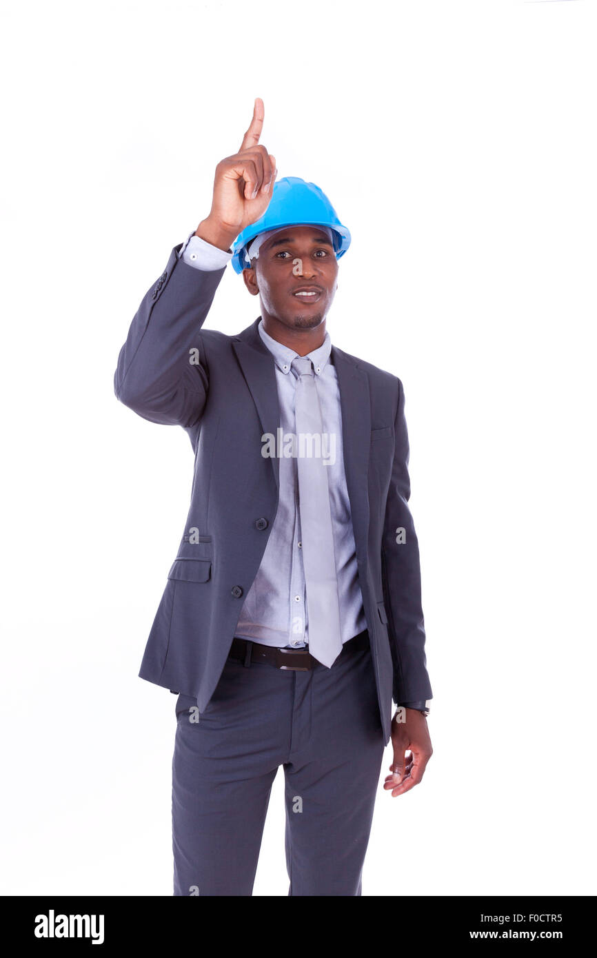 African American architect white pointing finger - black people Stock ...