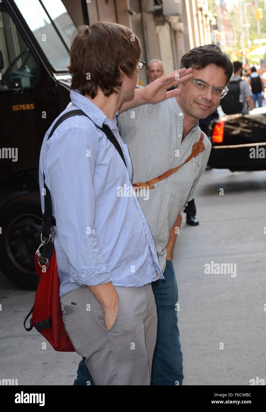 New York, NY, USA. 12th Aug, 2015. James Strouse, Jemaine Clement out ...