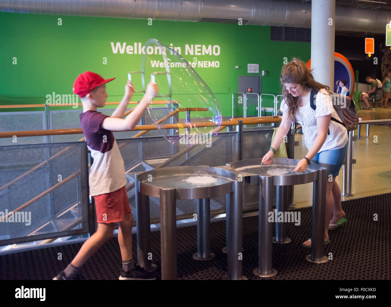 Interior of the Nemo science museum in Amsterdam Holland Stock Photo ...
