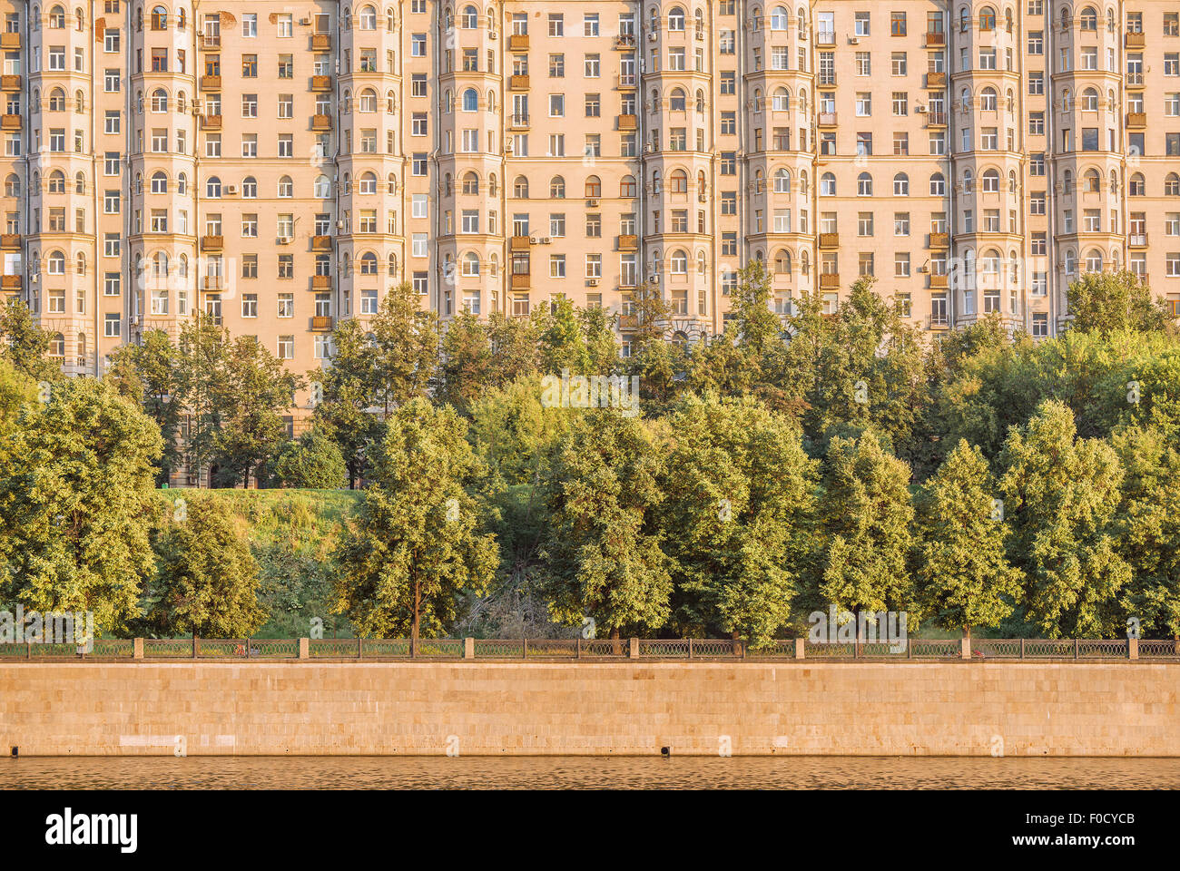 Exterior of the old soviet house by Moscow river Stock Photo - Alamy