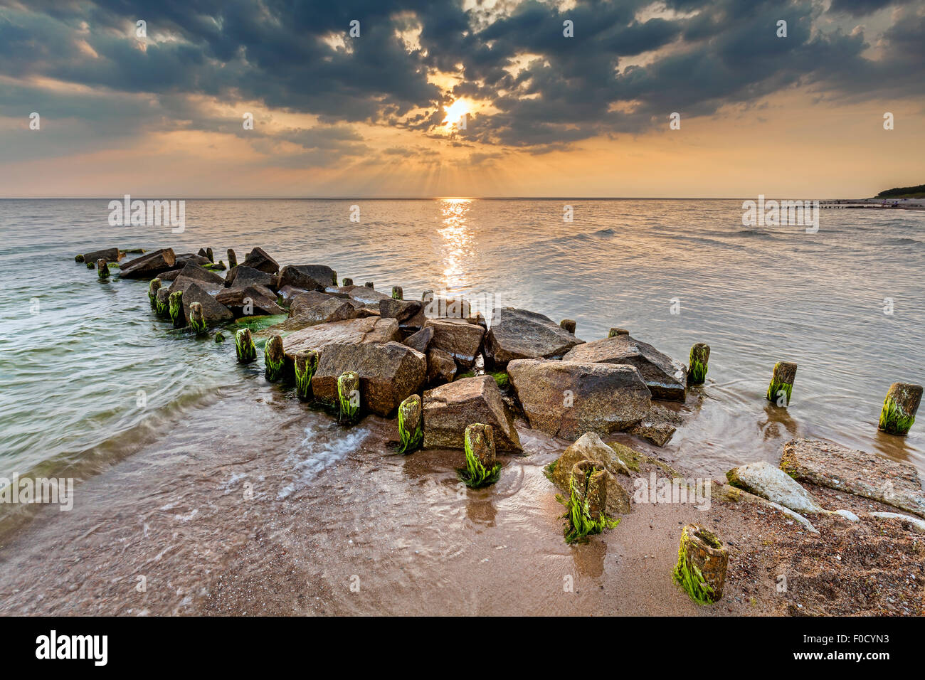 Beautiful sunset, summer nature background Stock Photo - Alamy