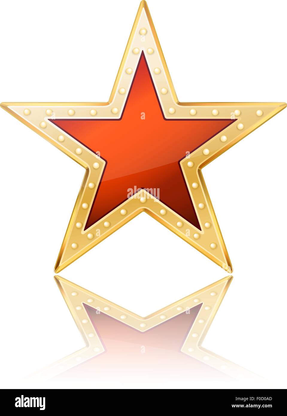 red star with golden frame on white Stock Vector Image & Art - Alamy