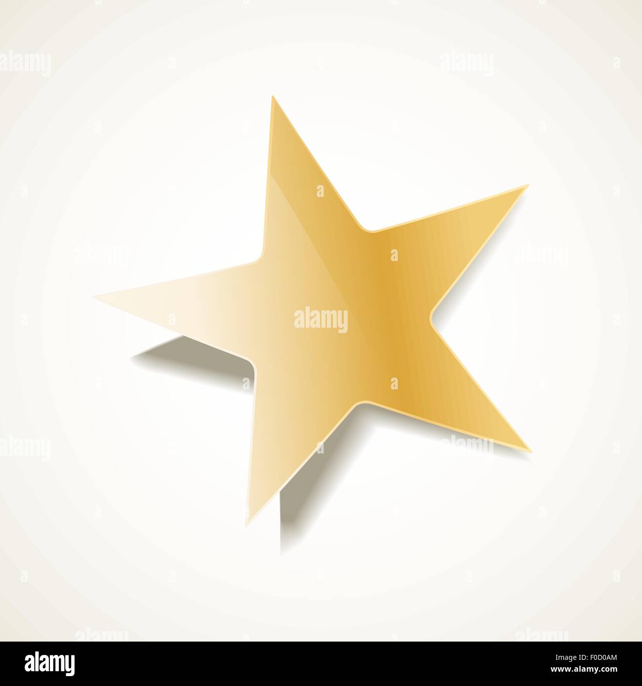 golden star with shadow on white background Stock Vector Image & Art ...