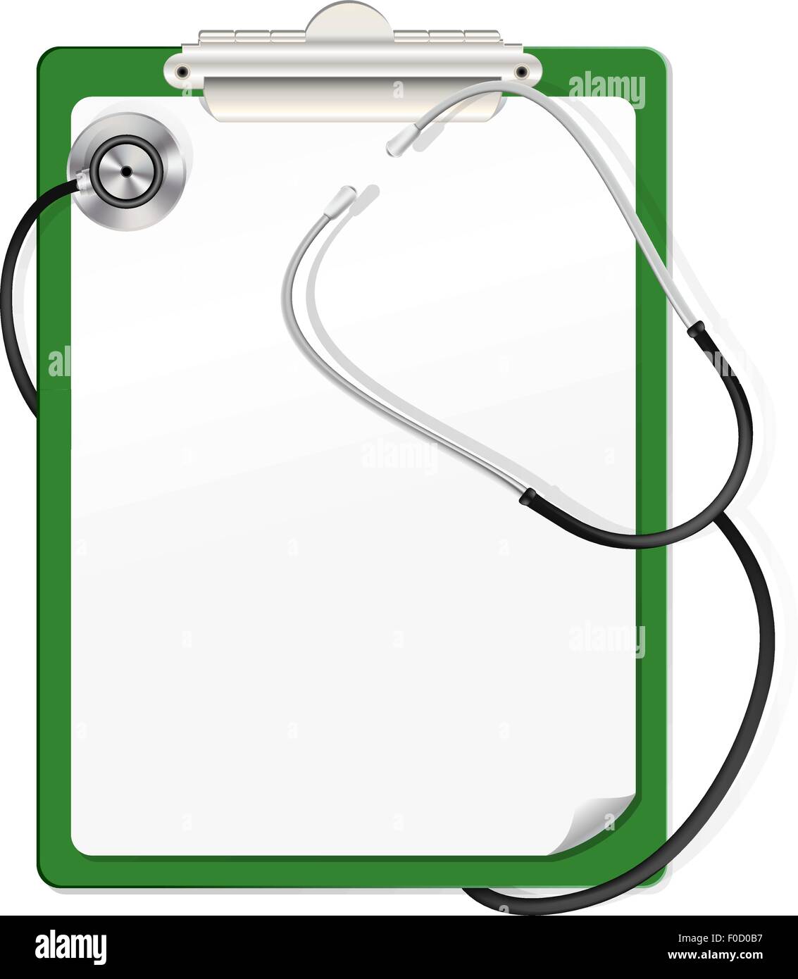 Medical stethoscope empty paper Stock Vector Images - Alamy