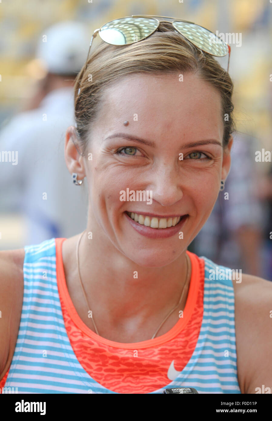 The Ukrainian athletics team held an open training session before its ...