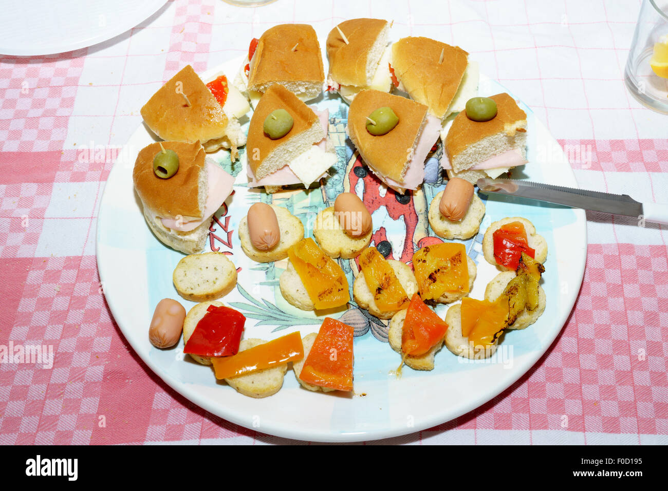 September appetizer and breakfast, set table, table foods Stock Photo ...