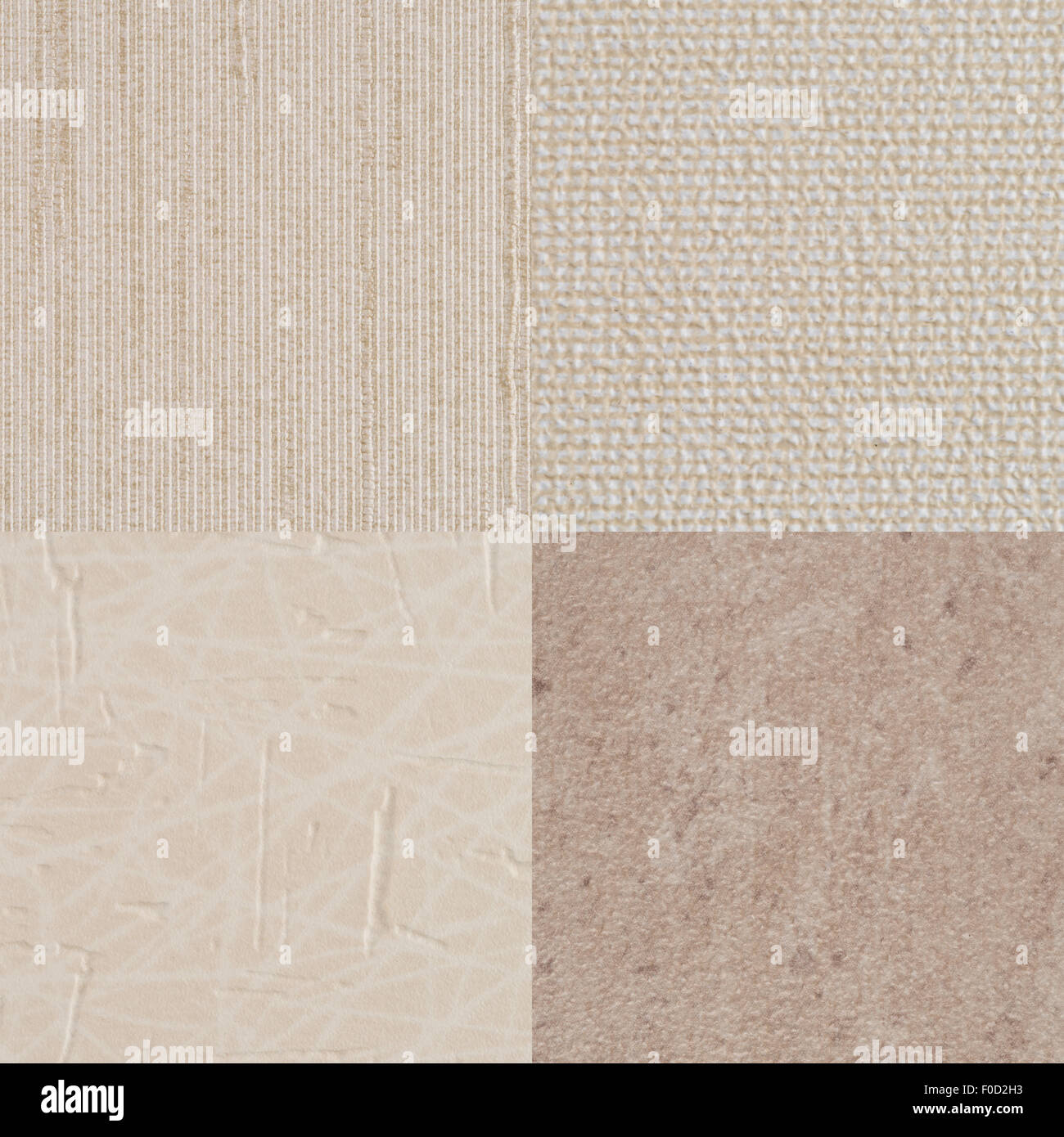 Set of beige vinyl samples, texture background Stock Photo - Alamy