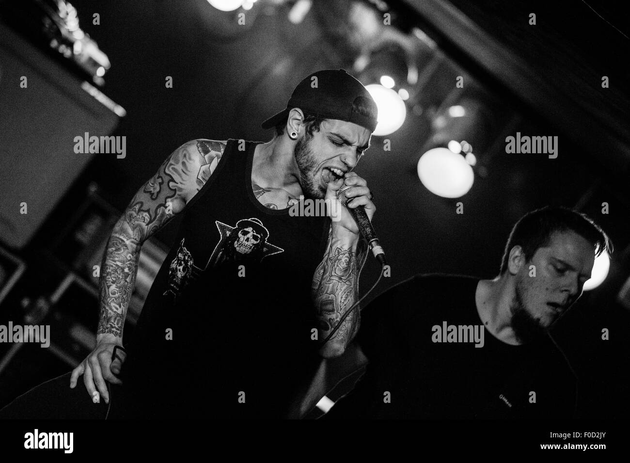 Tattooed Heavy metal/Metalcore rock band singer performing in New York ...